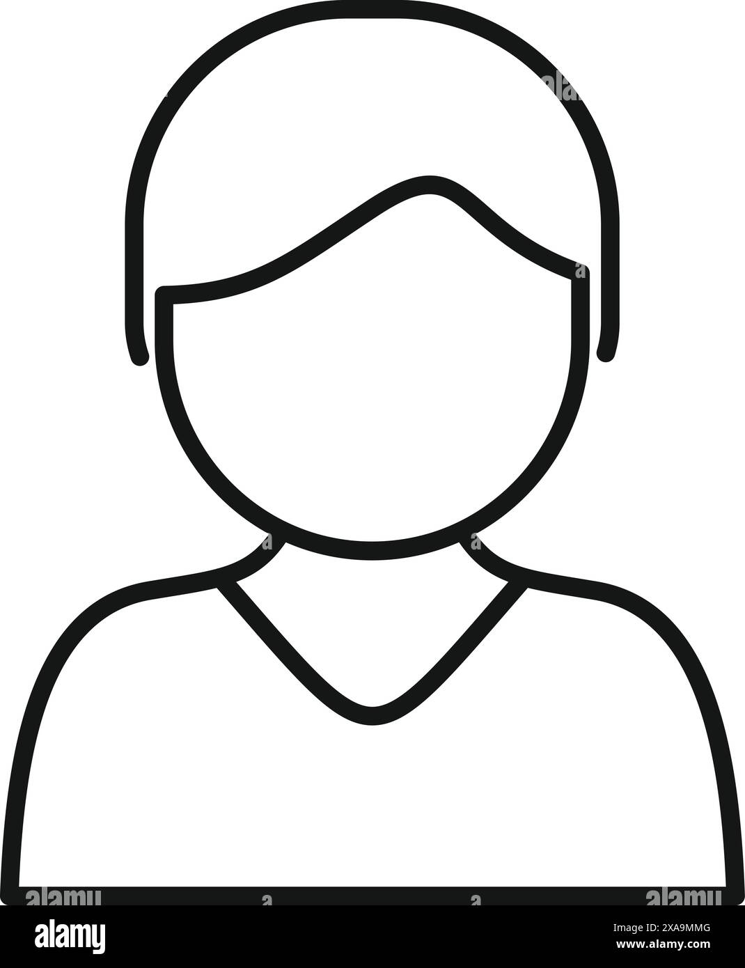 Simple line drawing of a person wearing a collared shirt, perfect for ...