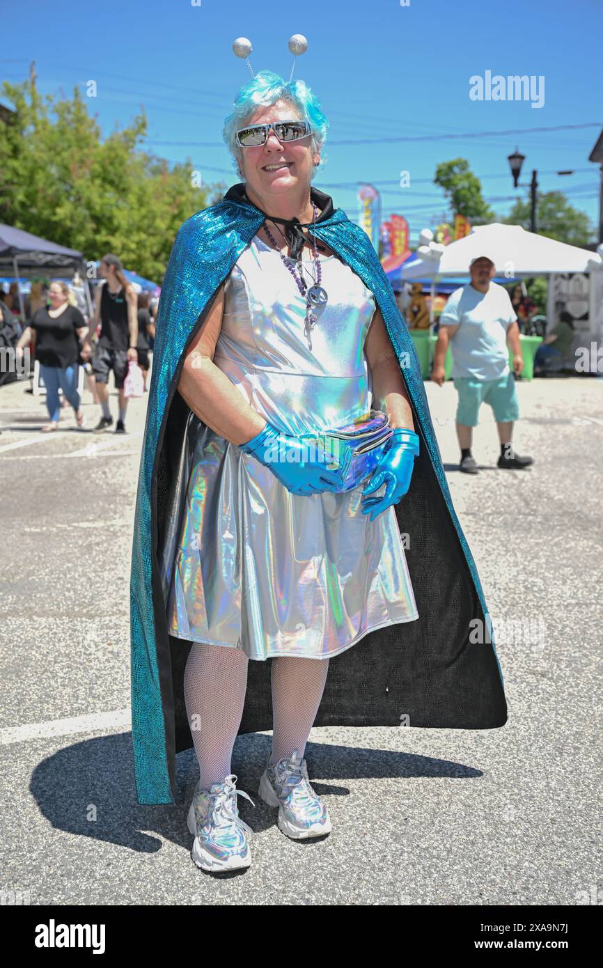 People dress in costumes at the 13th Annual Pine Bush UFO Fair on June ...