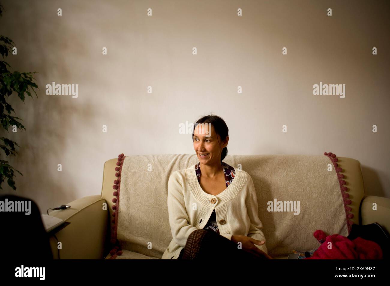 Writer Monica Ali at her London home during an interview in her front ...