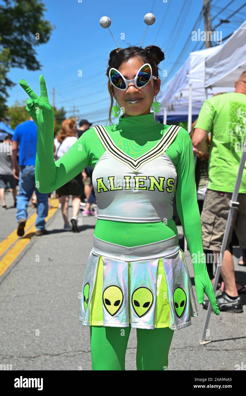 People dress in costumes at the 13th Annual Pine Bush UFO Fair on June ...