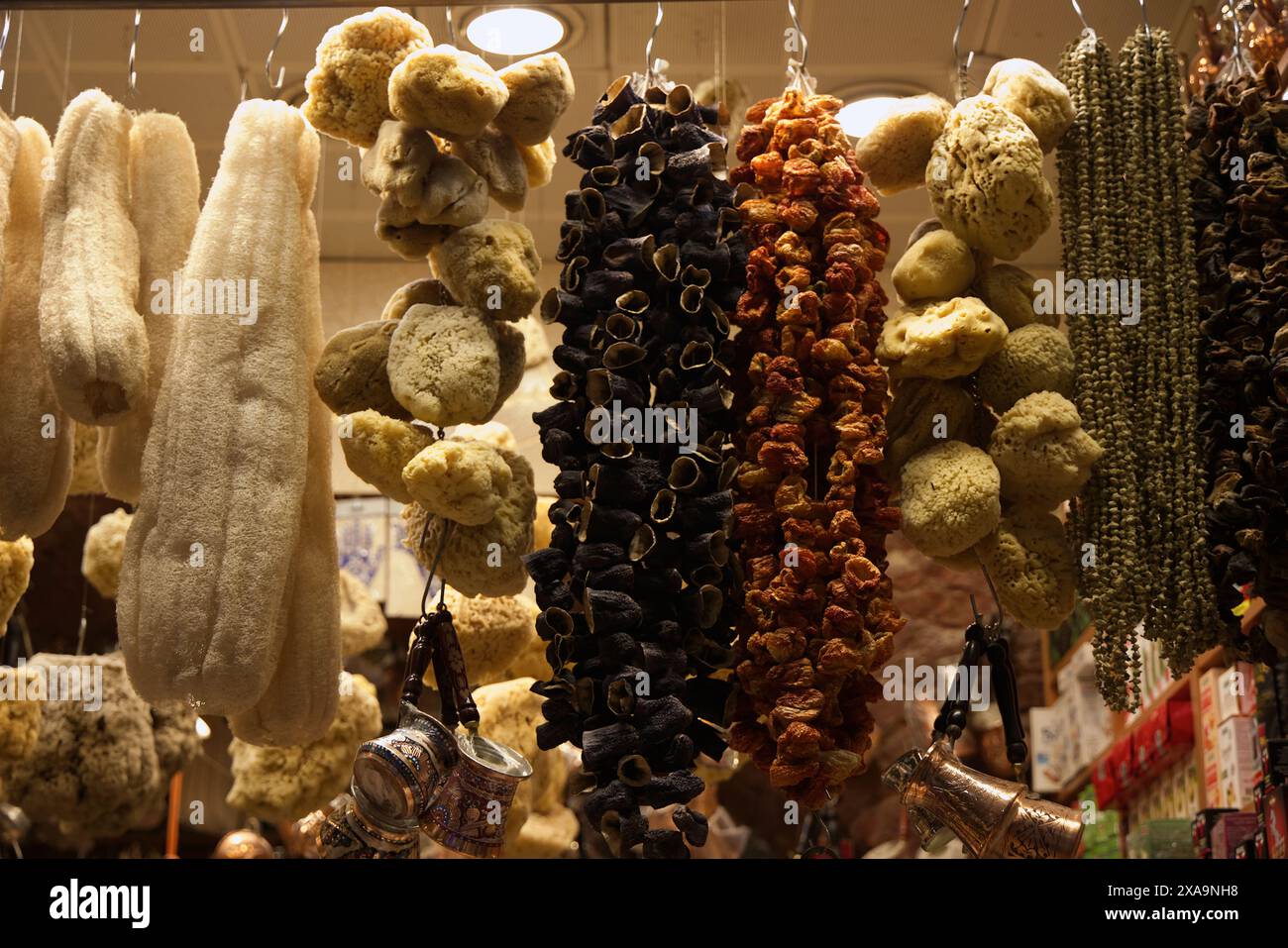 Assortment of dried goods showcased in store Stock Photo - Alamy