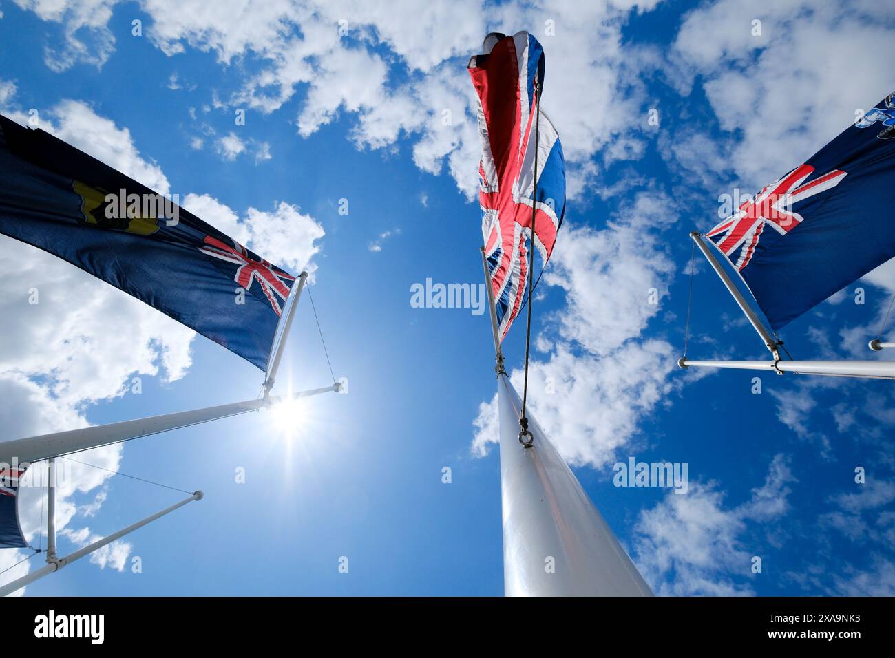 Parliament Square, London, UK. 5th June 2024. Flags fly in Parliament ...