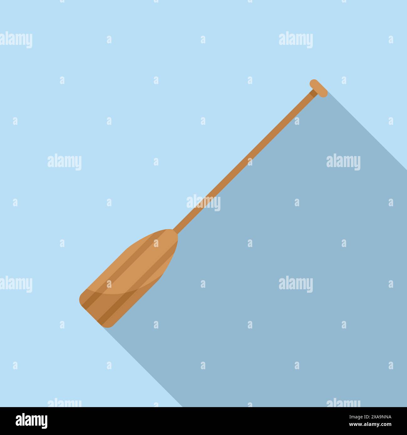 Simple wooden paddle for propelling small boats like canoes and kayaks ...