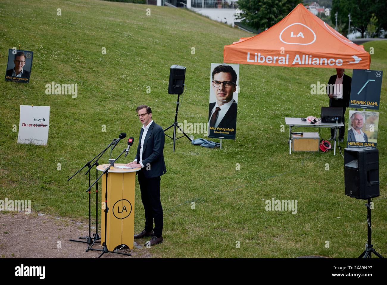 Skanderborg, Denmark. 05th June, 2024. Opposition leader, Liberal ...