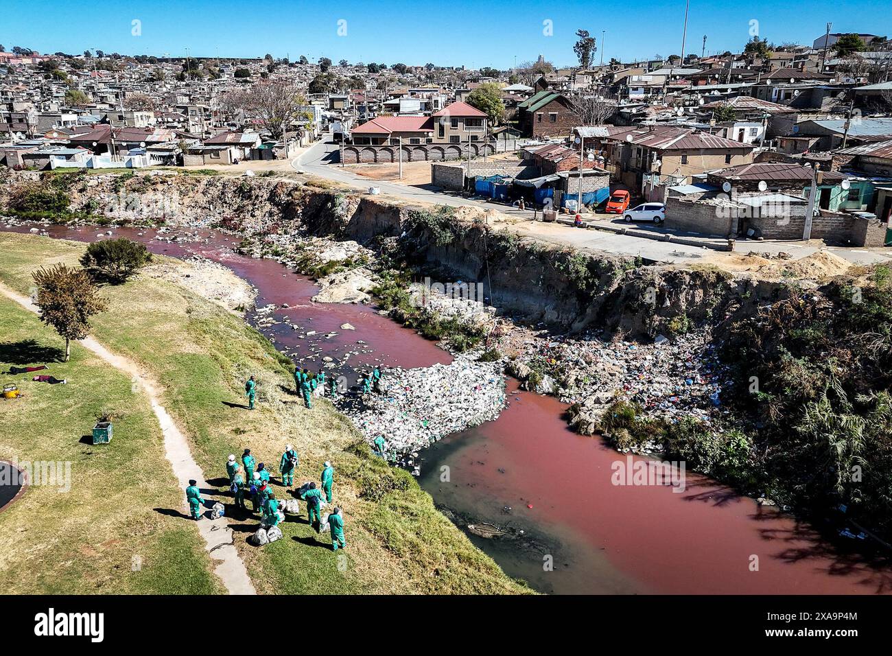 Johannesburg. 5th June, 2024. An aerial drone photo taken on June 5 ...