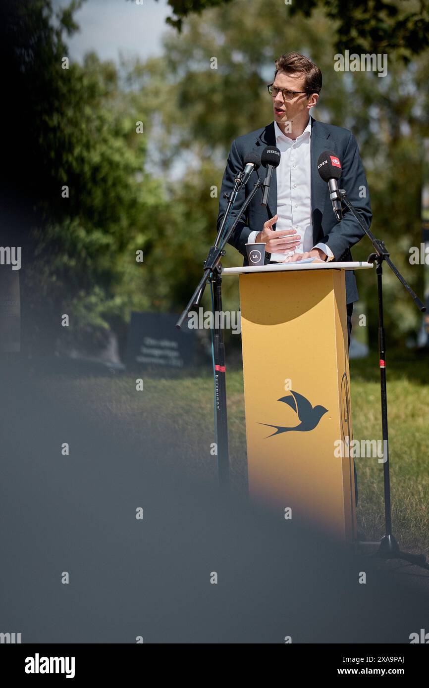 Skanderborg, Denmark. 05th June, 2024. Opposition leader, Liberal ...