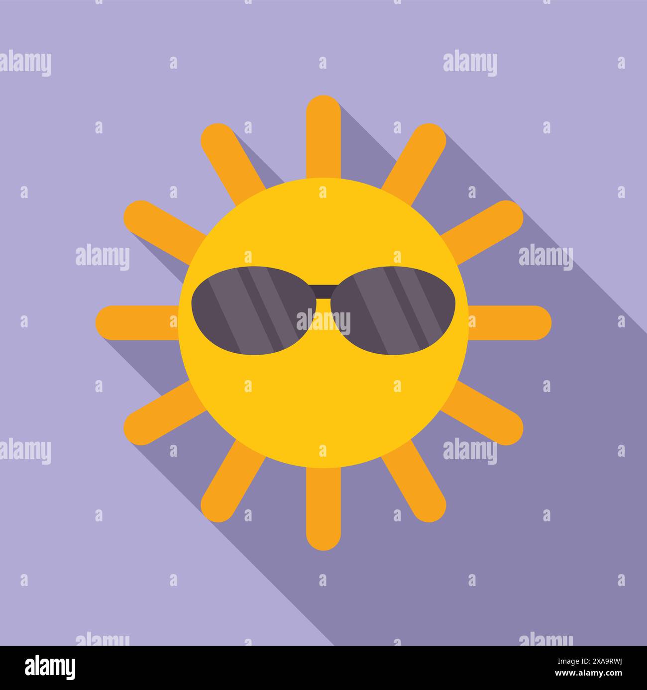 Cartoon sun is enjoying the summertime weather Stock Vector Image & Art ...