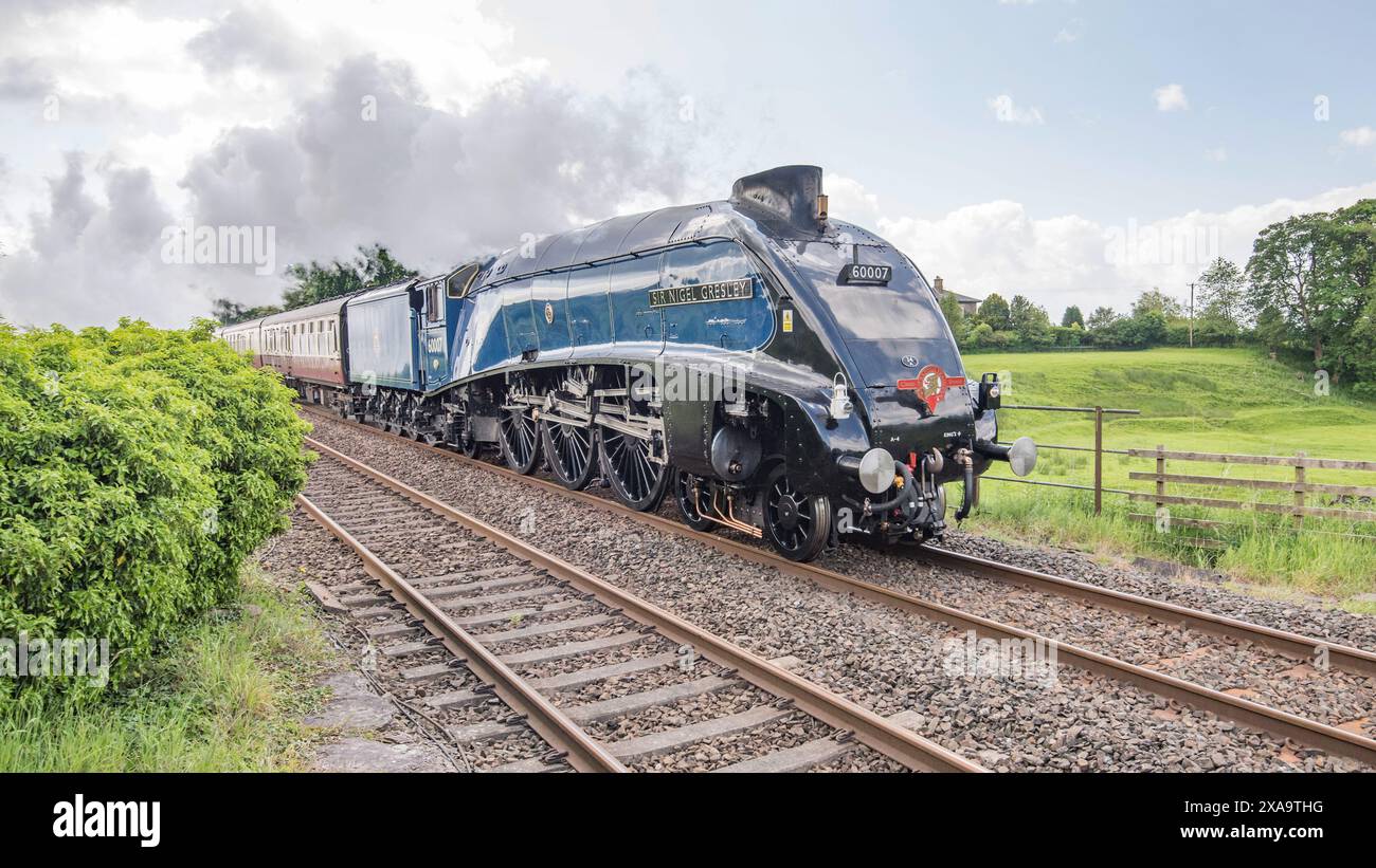 Fellsman 5th June 2024,Saphos trains classic steam 34A A-4 Sir Nigel ...