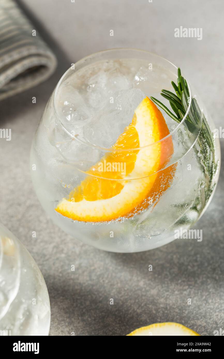 Boozy Refreshing Hard Seltzer Cocktail with Lemon and Rosemary Stock Photo - Alamy