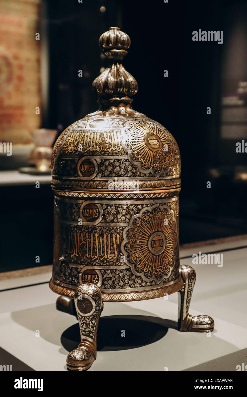 Doha, Qatar - 1 May 2024: Incense burner, made for Sultan al-Nasir ...