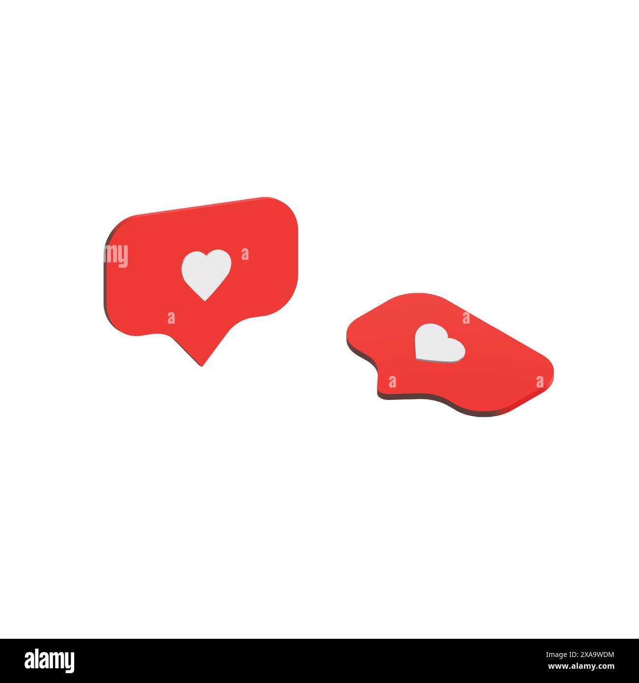 3d like and heart icon button Stock Vector Image & Art - Alamy