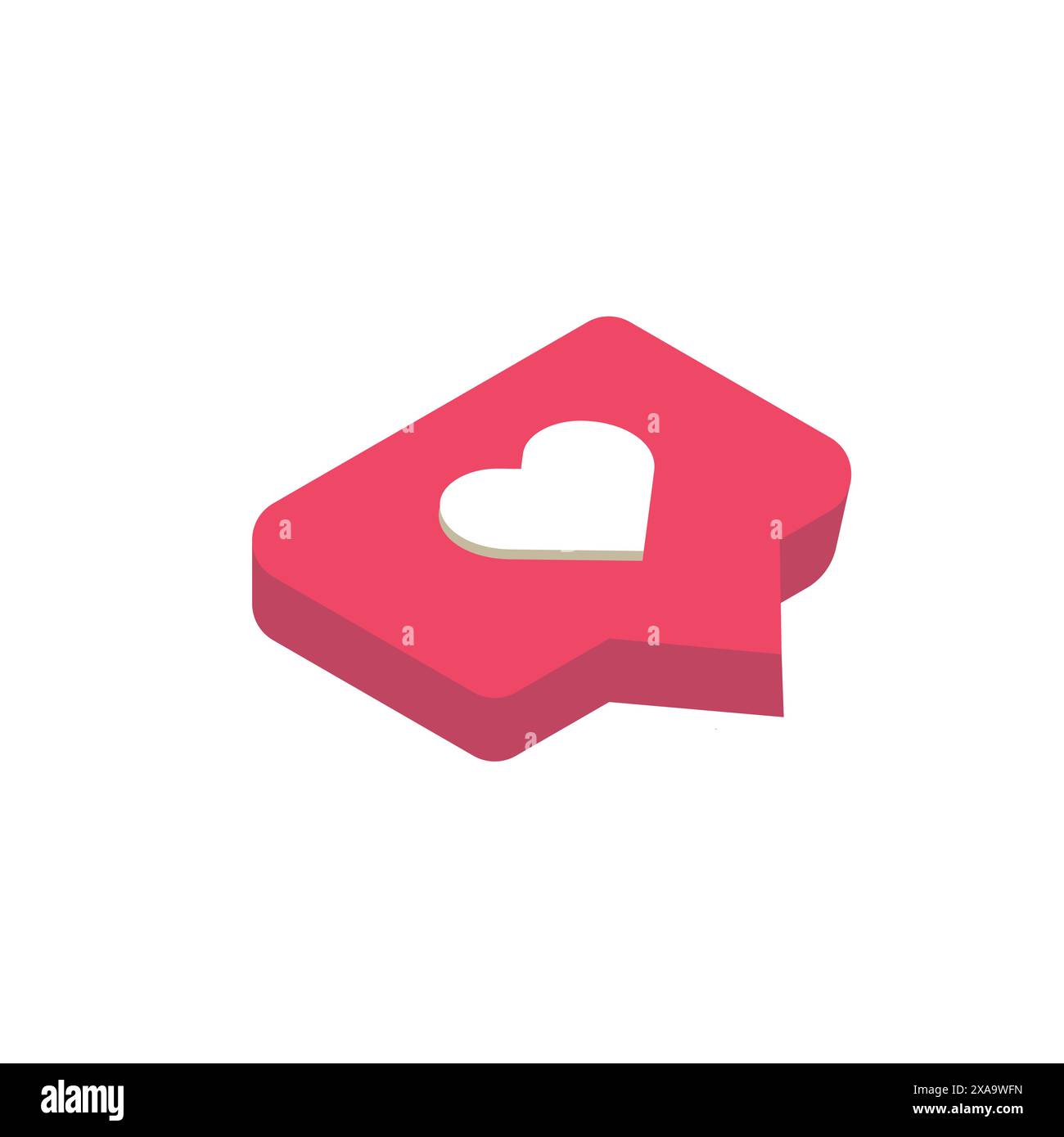 3d like and heart icon button Stock Vector Image & Art - Alamy
