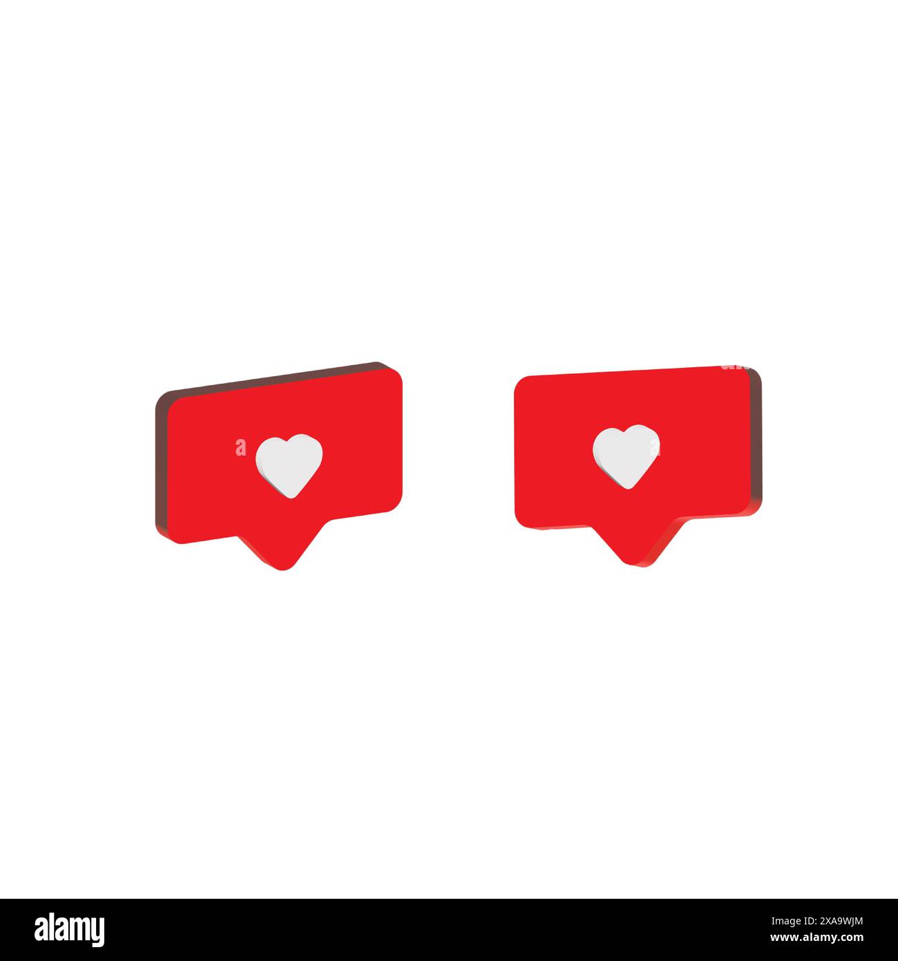 3d like and heart icon button Stock Vector Image & Art - Alamy