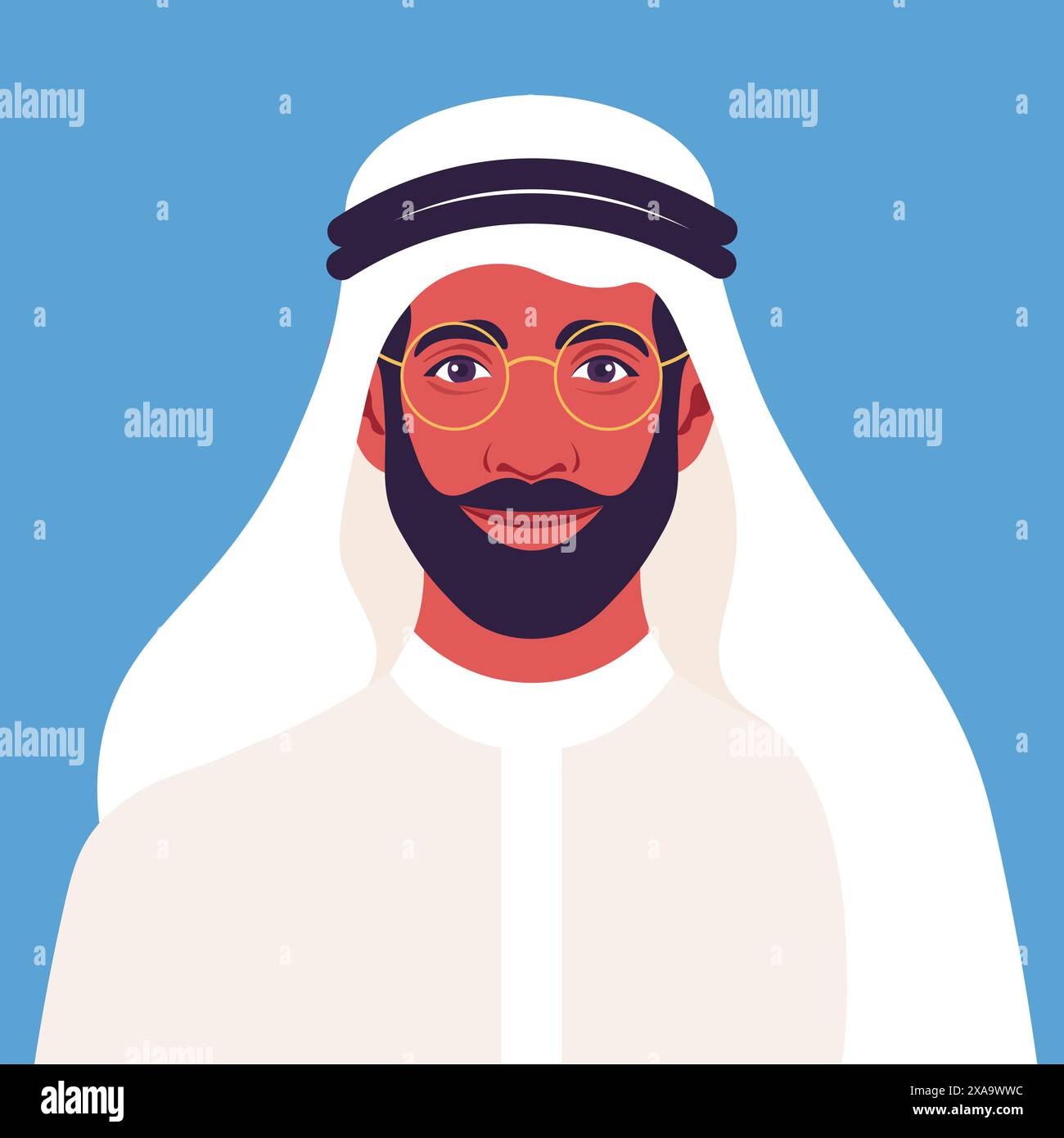 Happy middle eastern male Stock Vector Images - Alamy