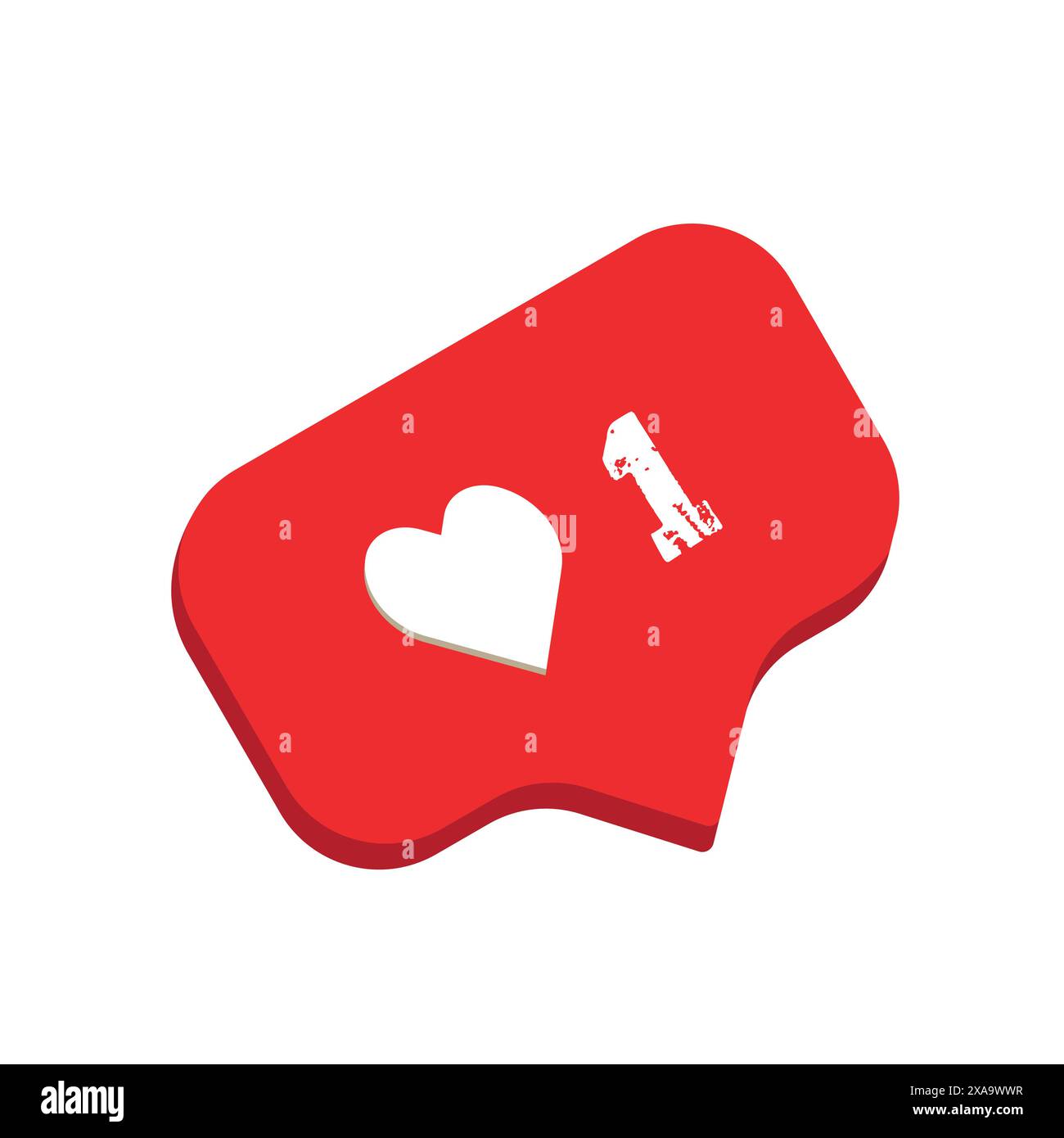 3d like and heart icon button Stock Vector Image & Art - Alamy