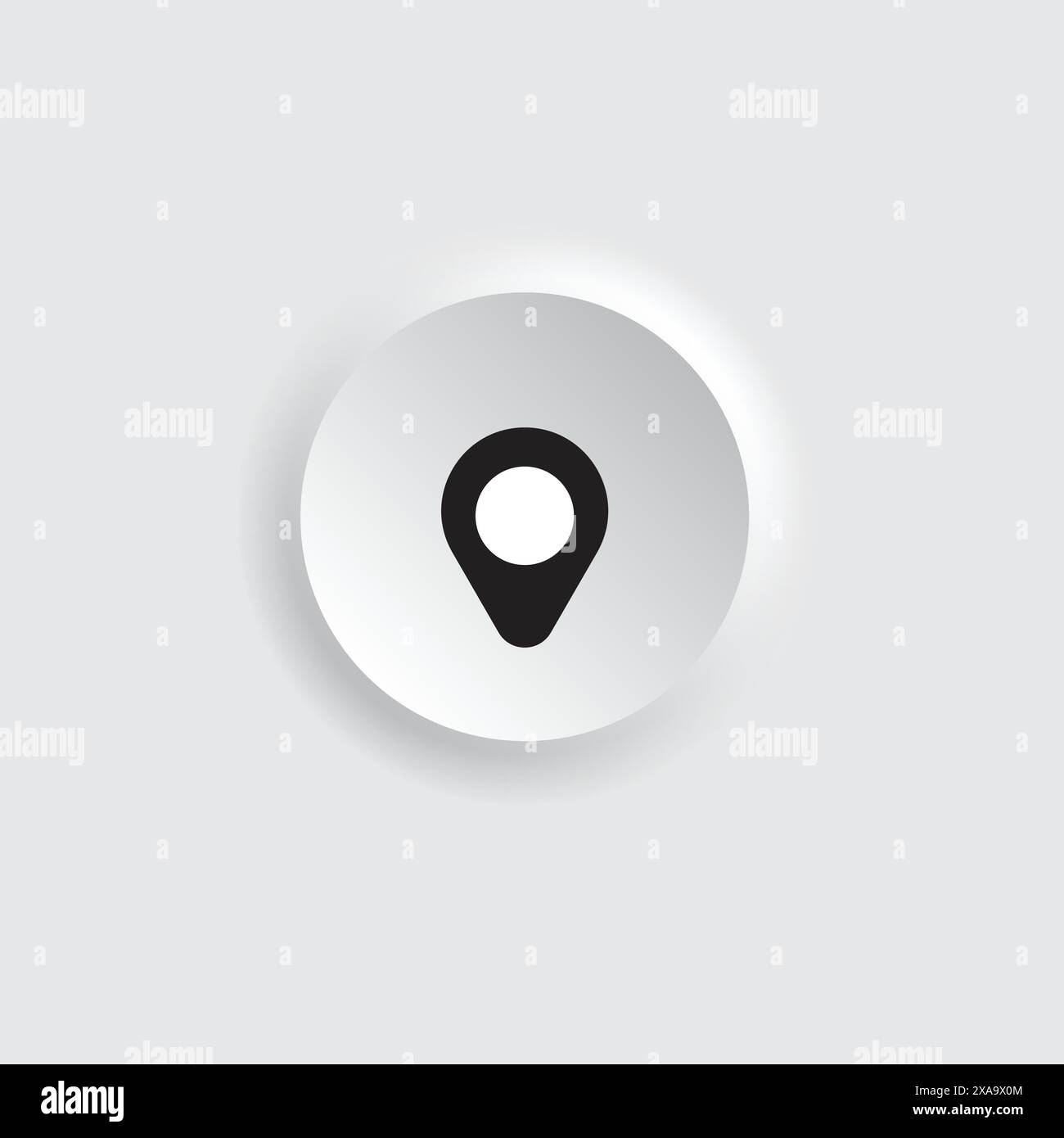 Pin icon button on social media Stock Vector Image & Art - Alamy