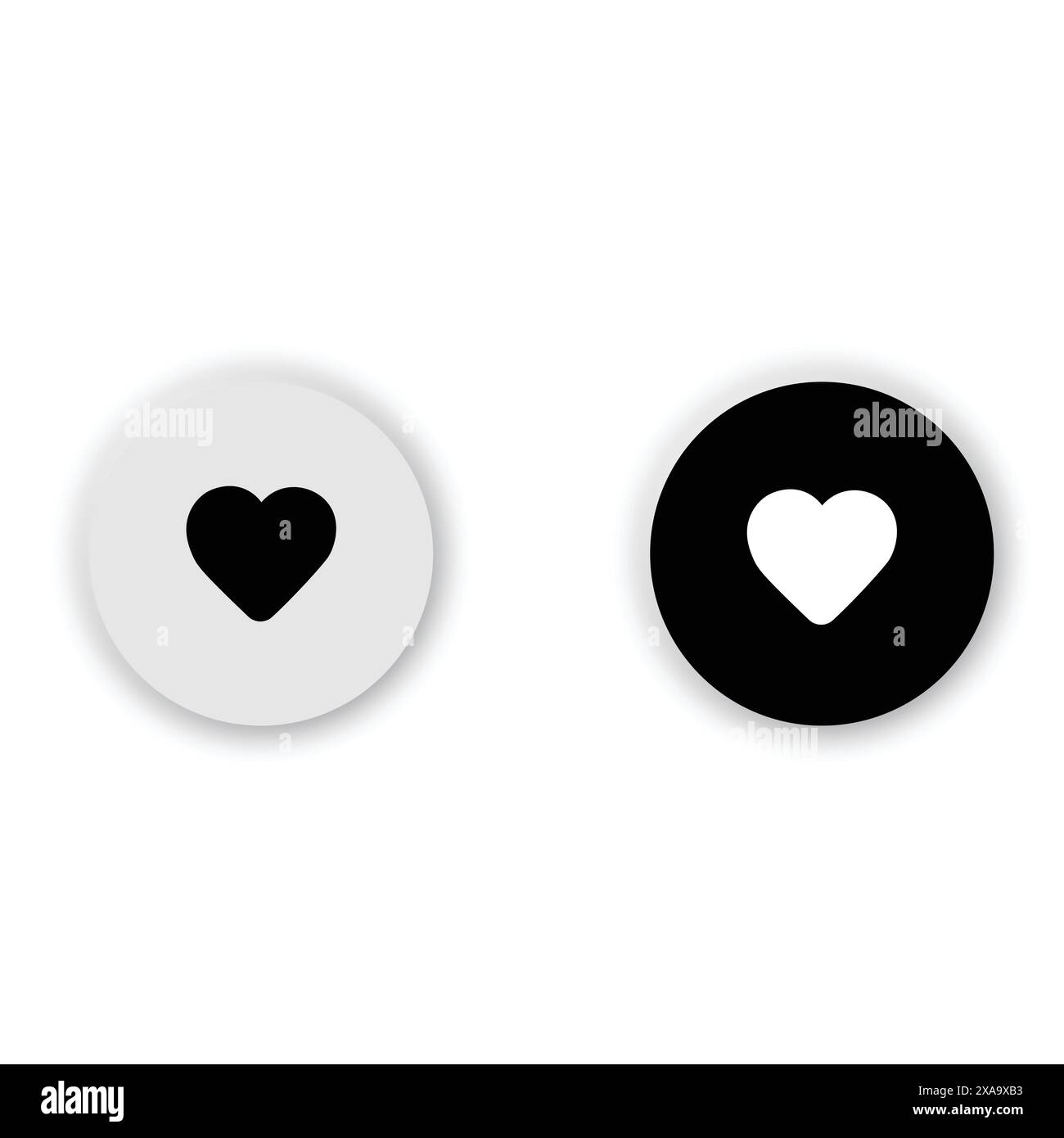 3d like and heart icon button Stock Vector Image & Art - Alamy
