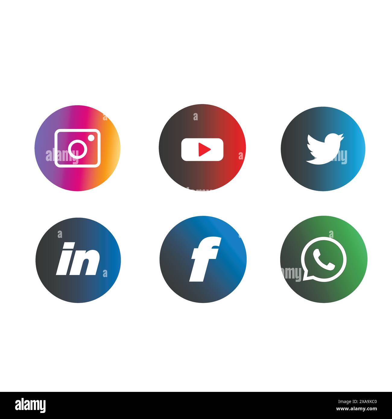Social media icon collection. Business icon collection Stock Vector ...