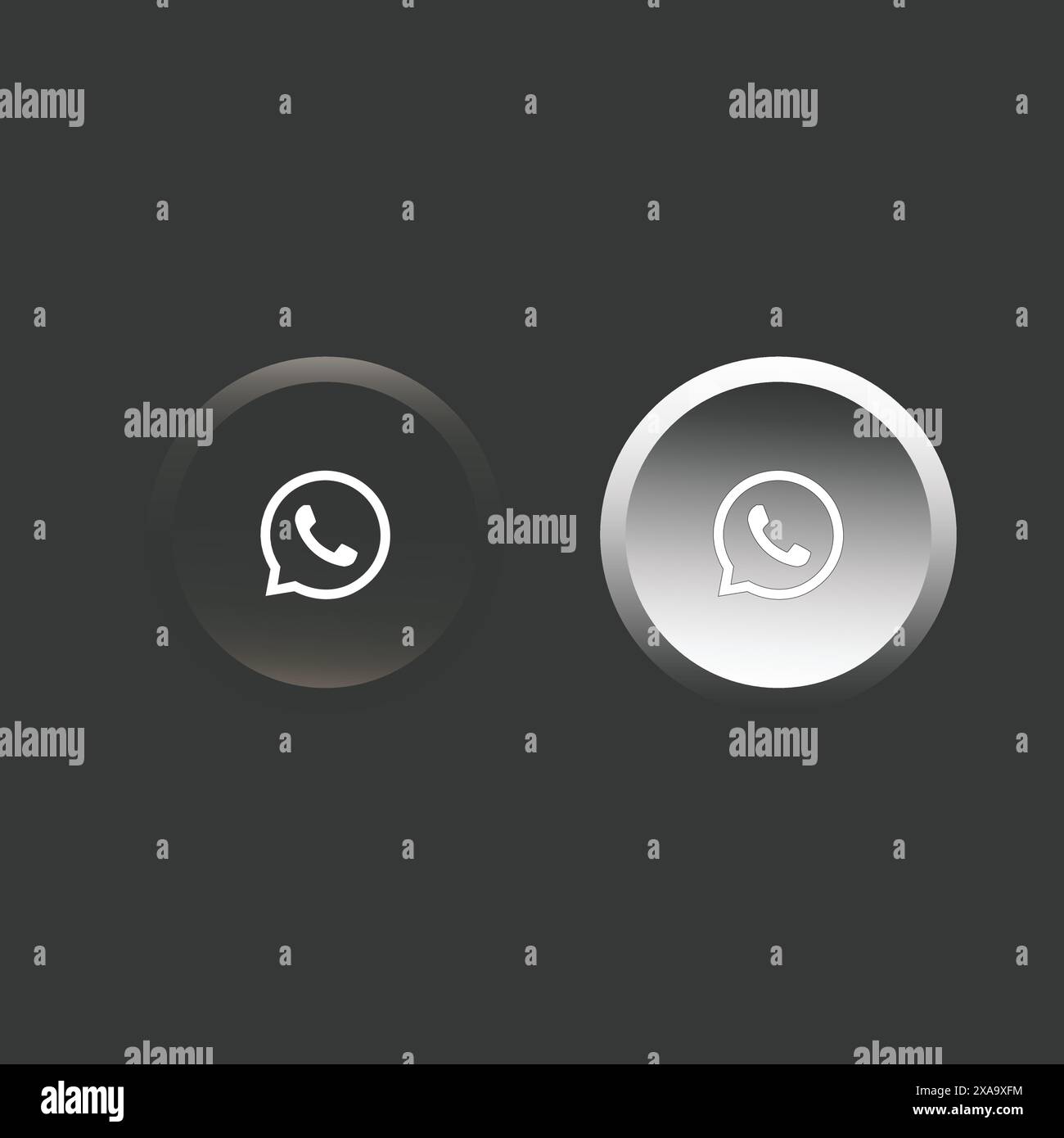 Neon social media buttons hi-res stock photography and images - Alamy