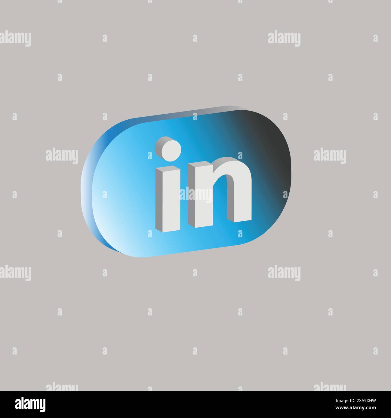 Linkedin icon button Stock Vector Image & Art - Alamy