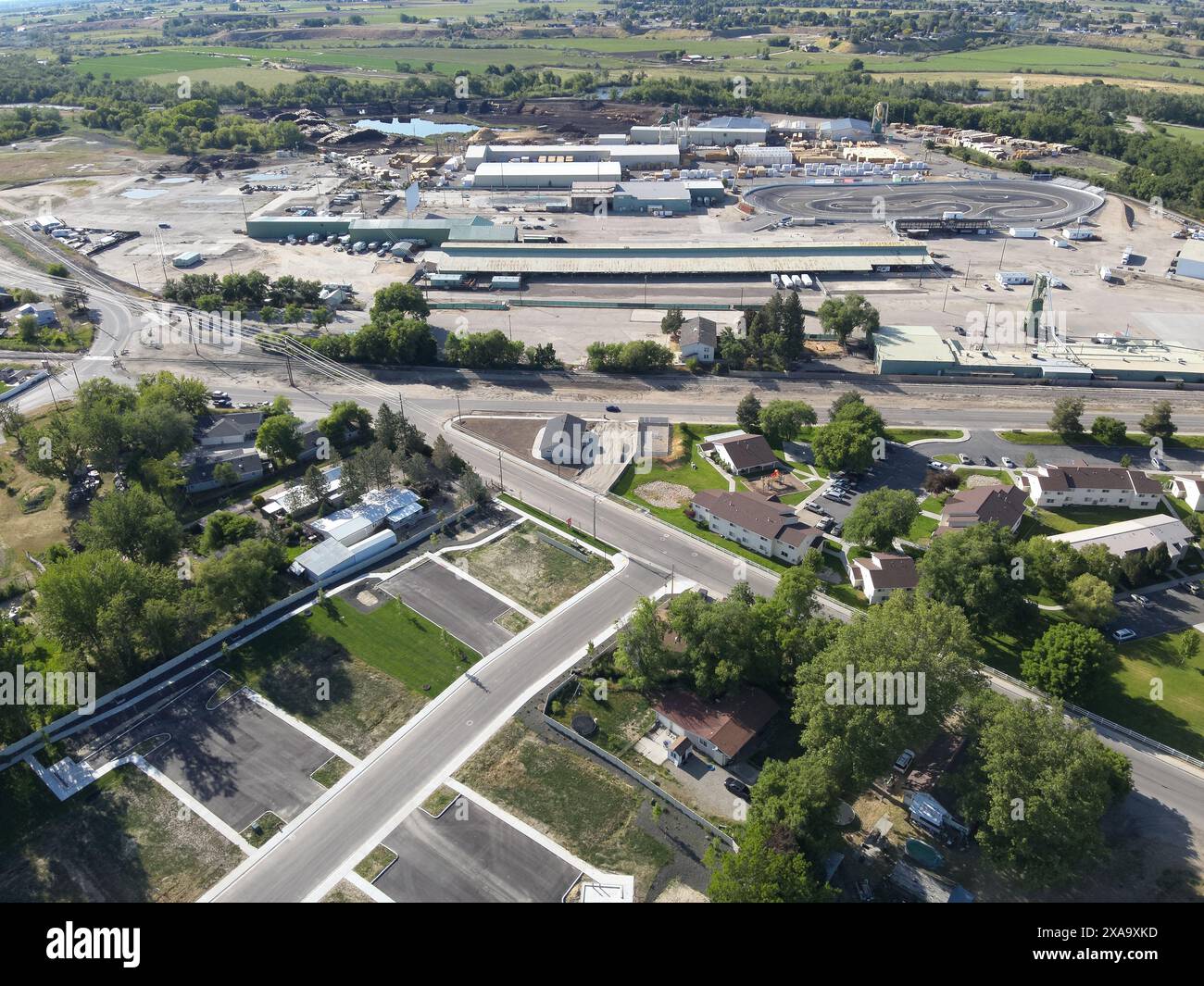 Aerial view complex industrial hi-res stock photography and images - Alamy