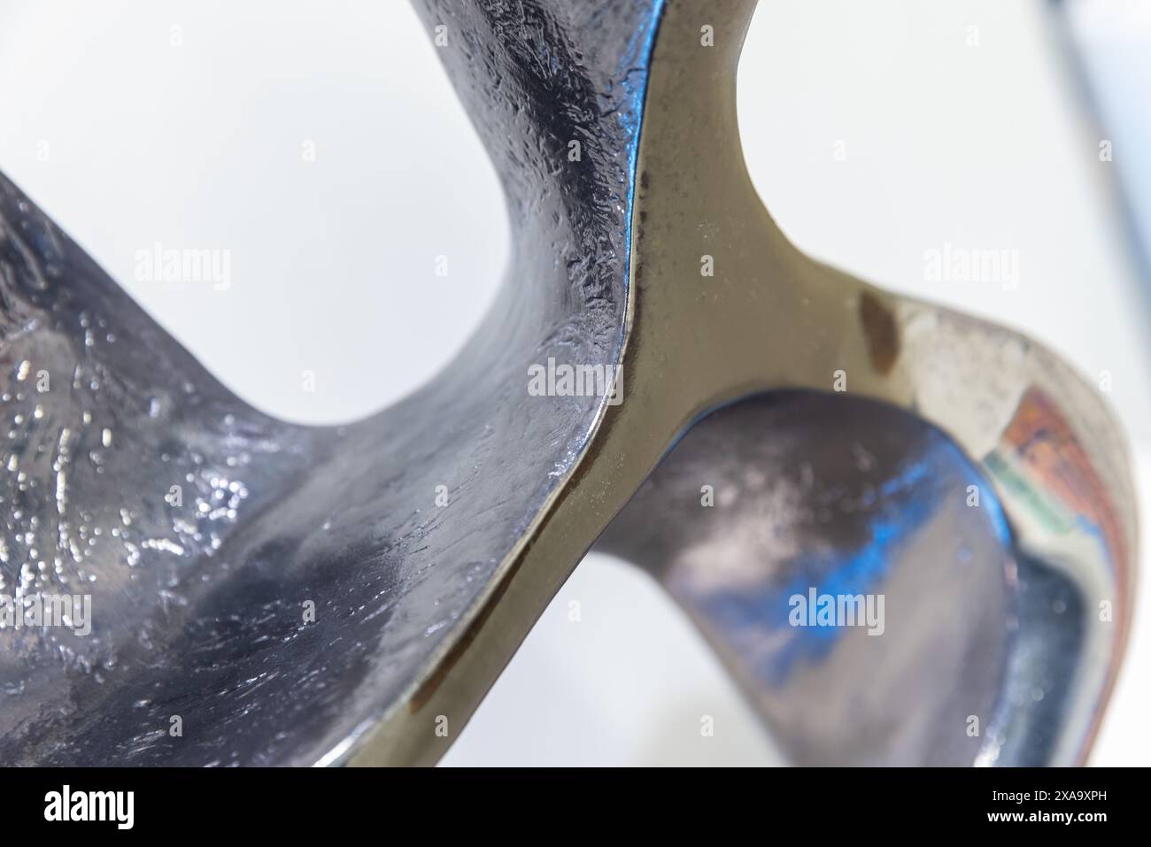 Abstract metallic structure of modern decoration element, close up ...