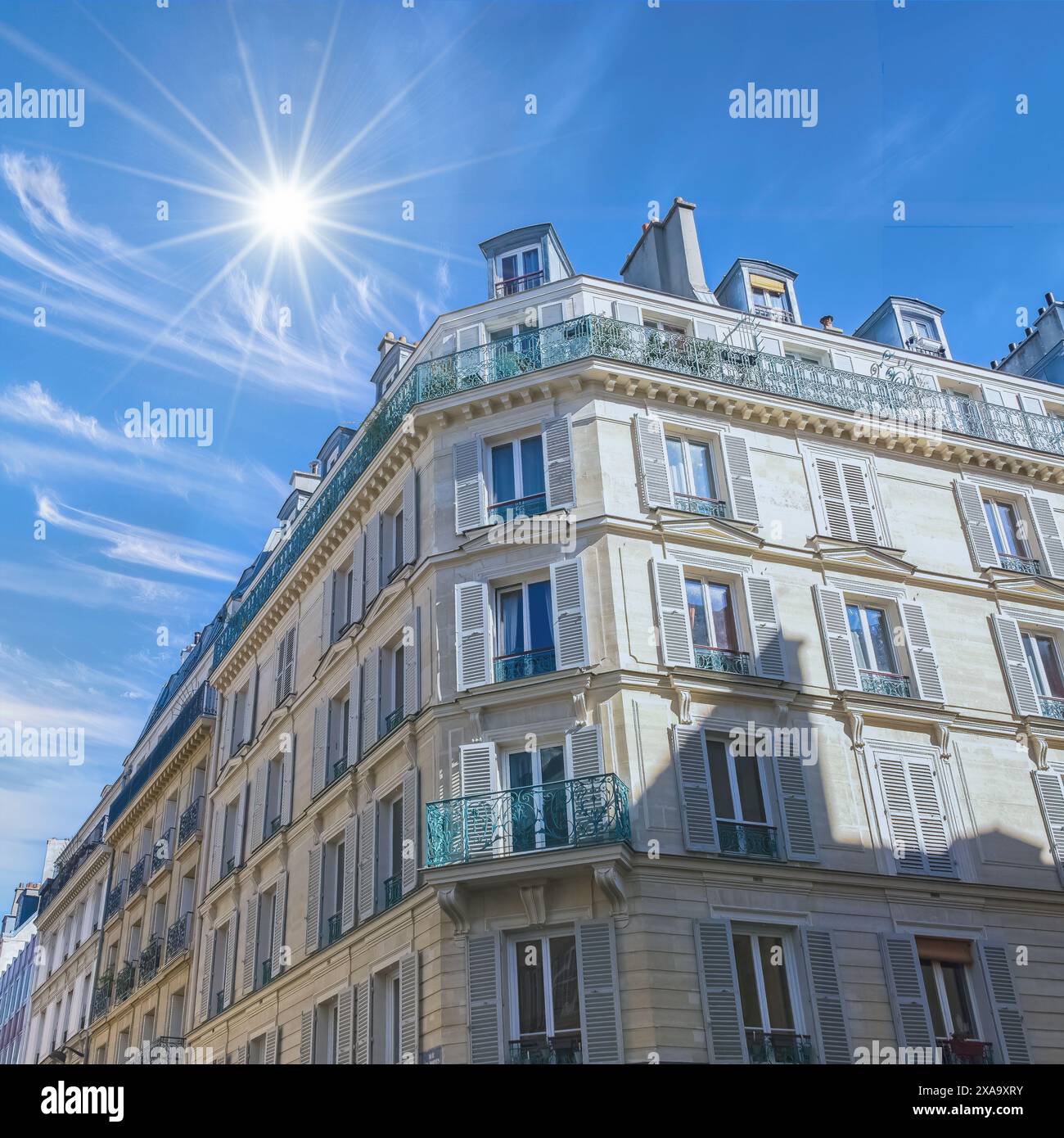 Paris, beautiful buildings in a luxury neighborhood Stock Photo - Alamy