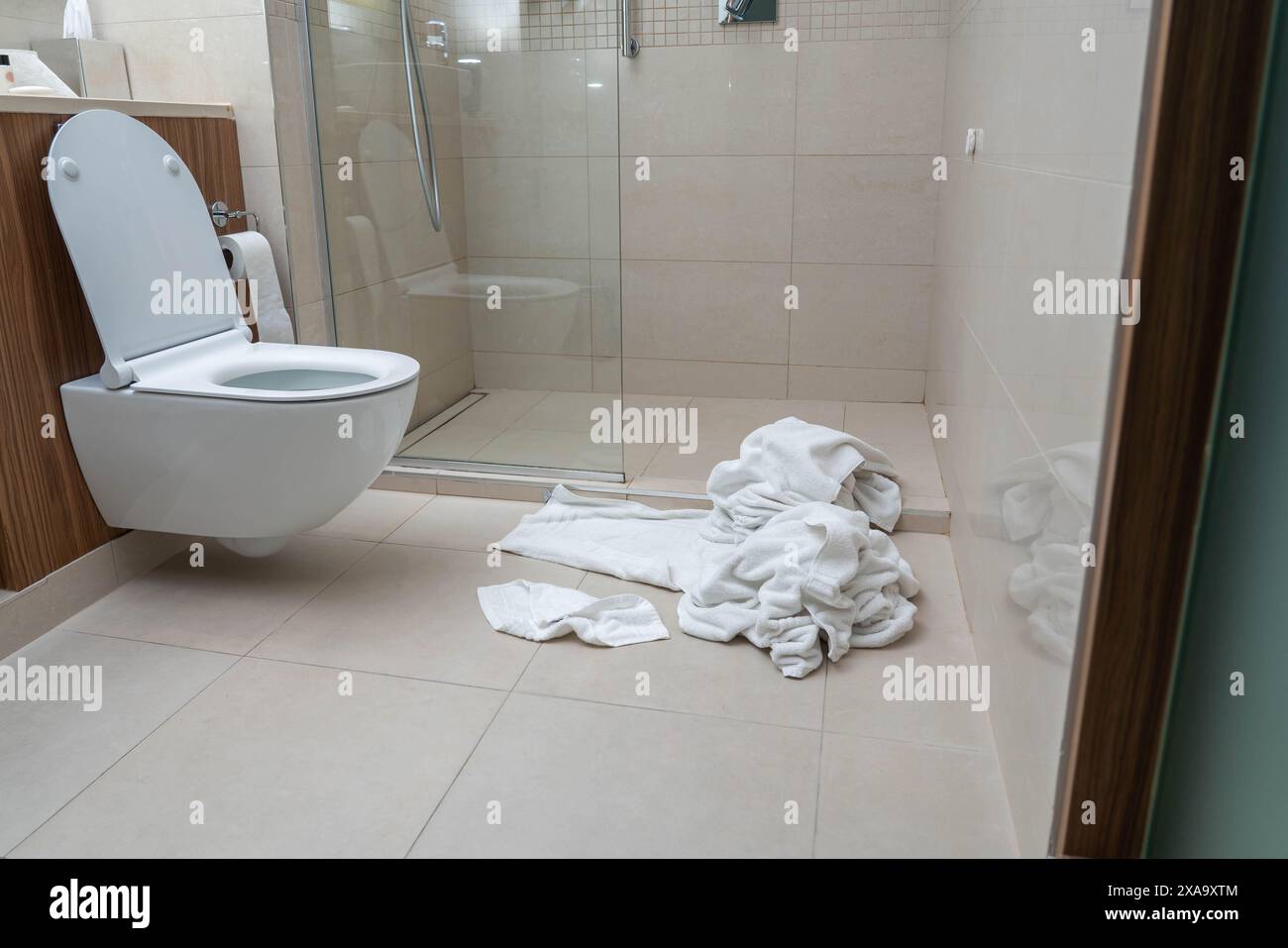 Wet towels floor hi-res stock photography and images - Alamy