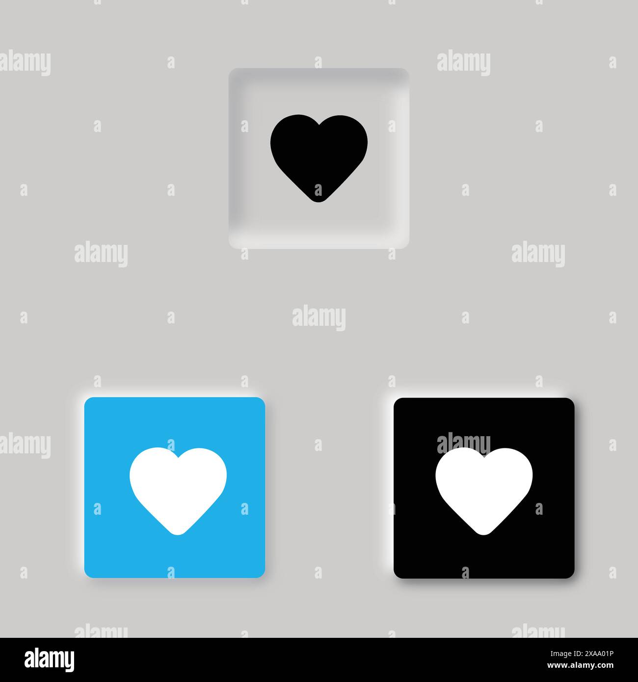 Ui heart elements Stock Vector Images - Alamy