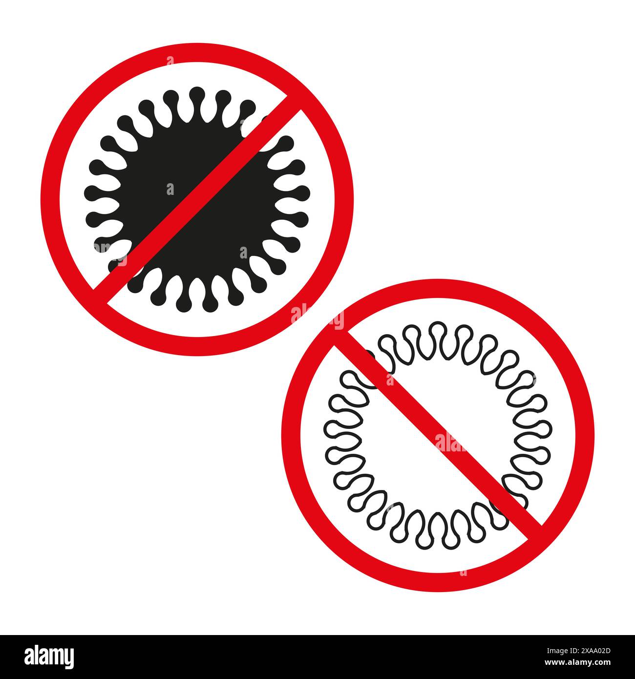 White stop virus bacteria germs hi-res stock photography and images - Alamy