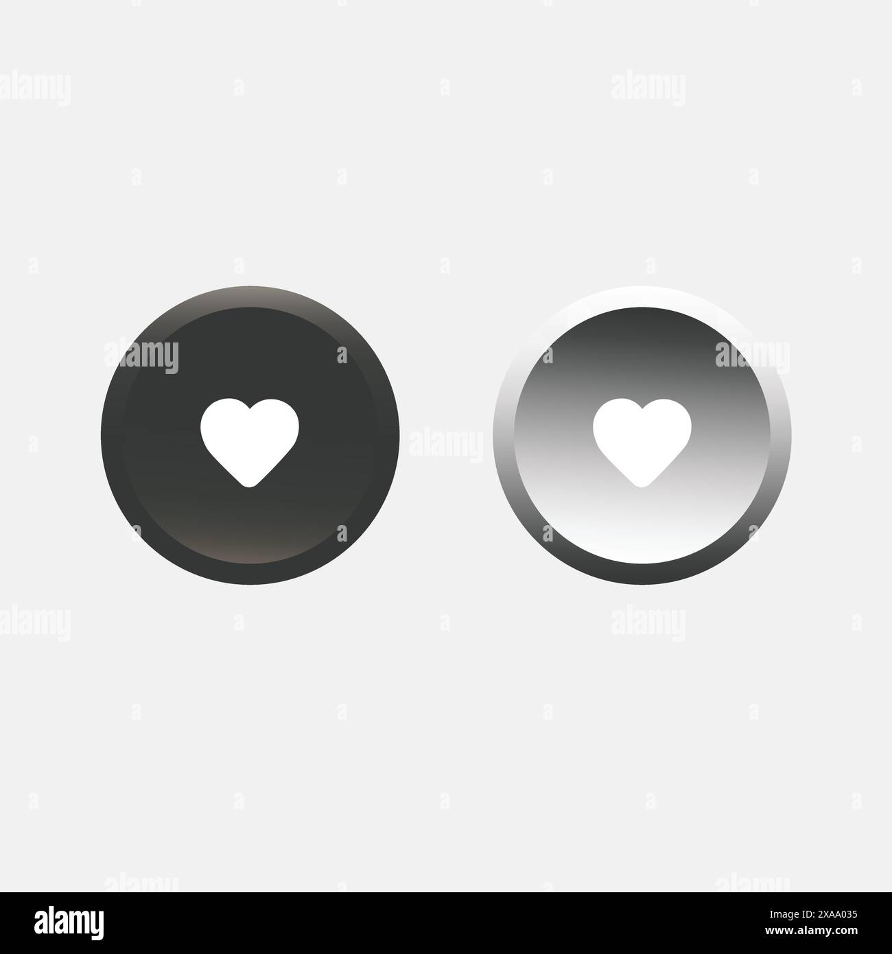 3d like and heart icon button Stock Vector Image & Art - Alamy