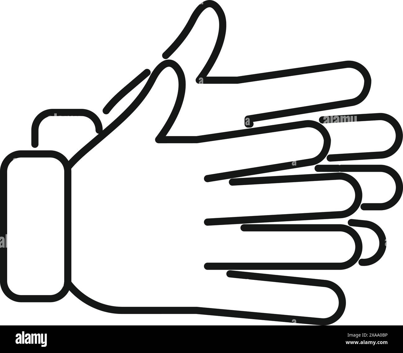 Simple line icon of two hands clapping, showing their appreciation for ...