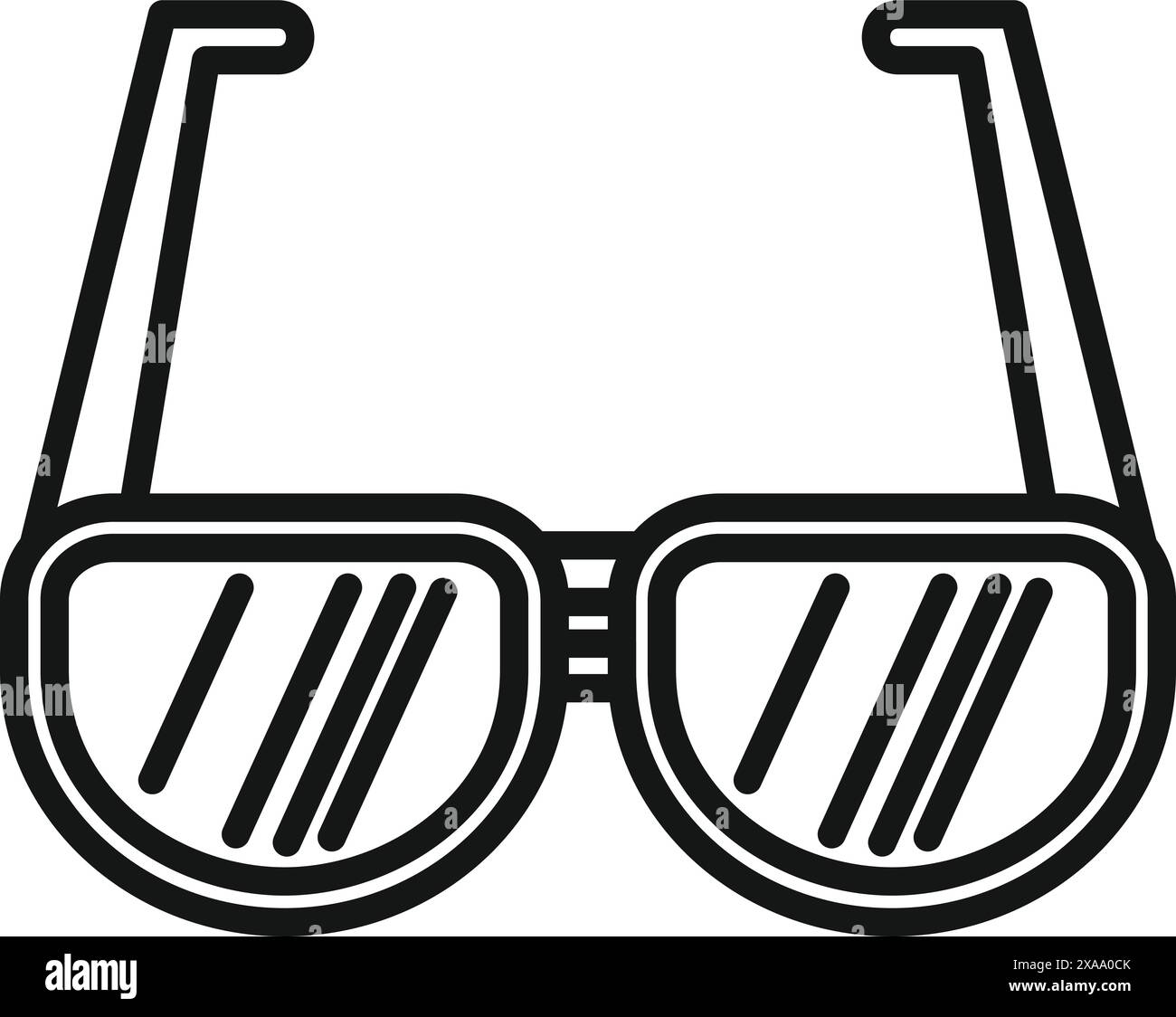 Simple line drawing of glasses, suggesting looking or seeing Stock ...