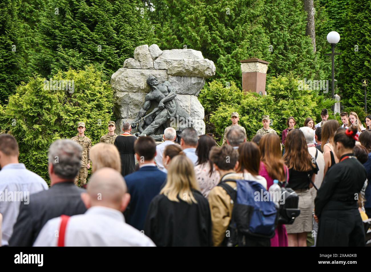 LVIV, UKRAINE - MAY 28, 2024 - The grave of Ivan Franko is pictured at ...