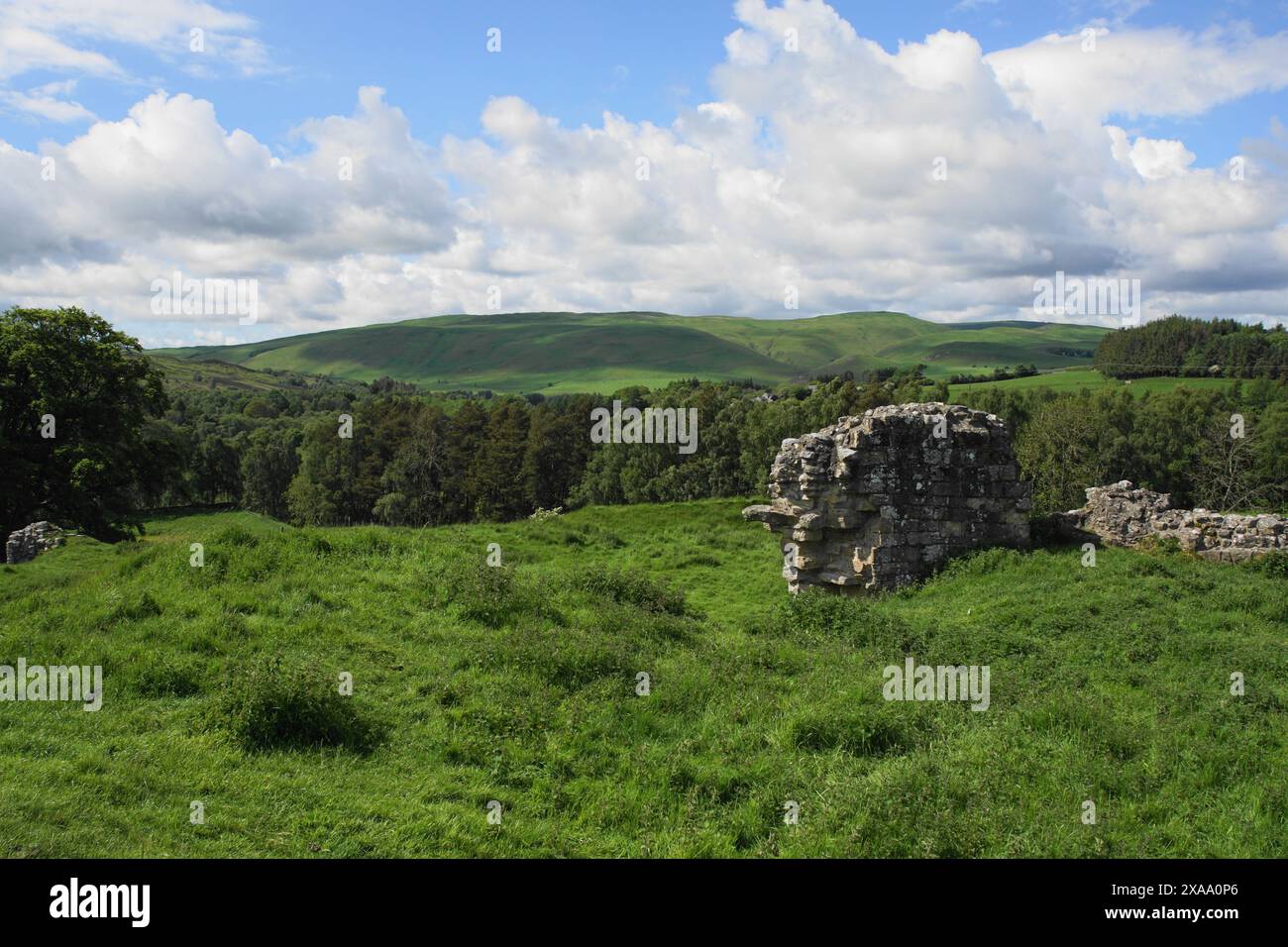 The Ruined Walls of the 12th Century Harbottle Castle in Coquetdale ...