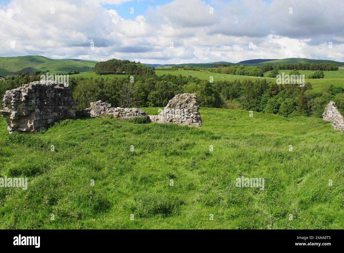 The Ruined Walls of the 12th Century Harbottle Castle in Coquetdale ...