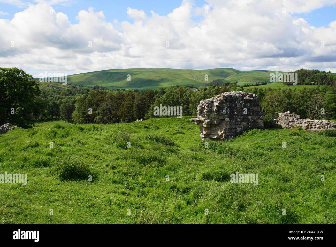 The Ruined Walls of the 12th Century Harbottle Castle in Coquetdale ...