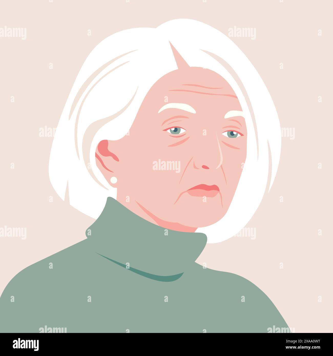 Portrait sad businesswoman in Stock Vector Images - Alamy