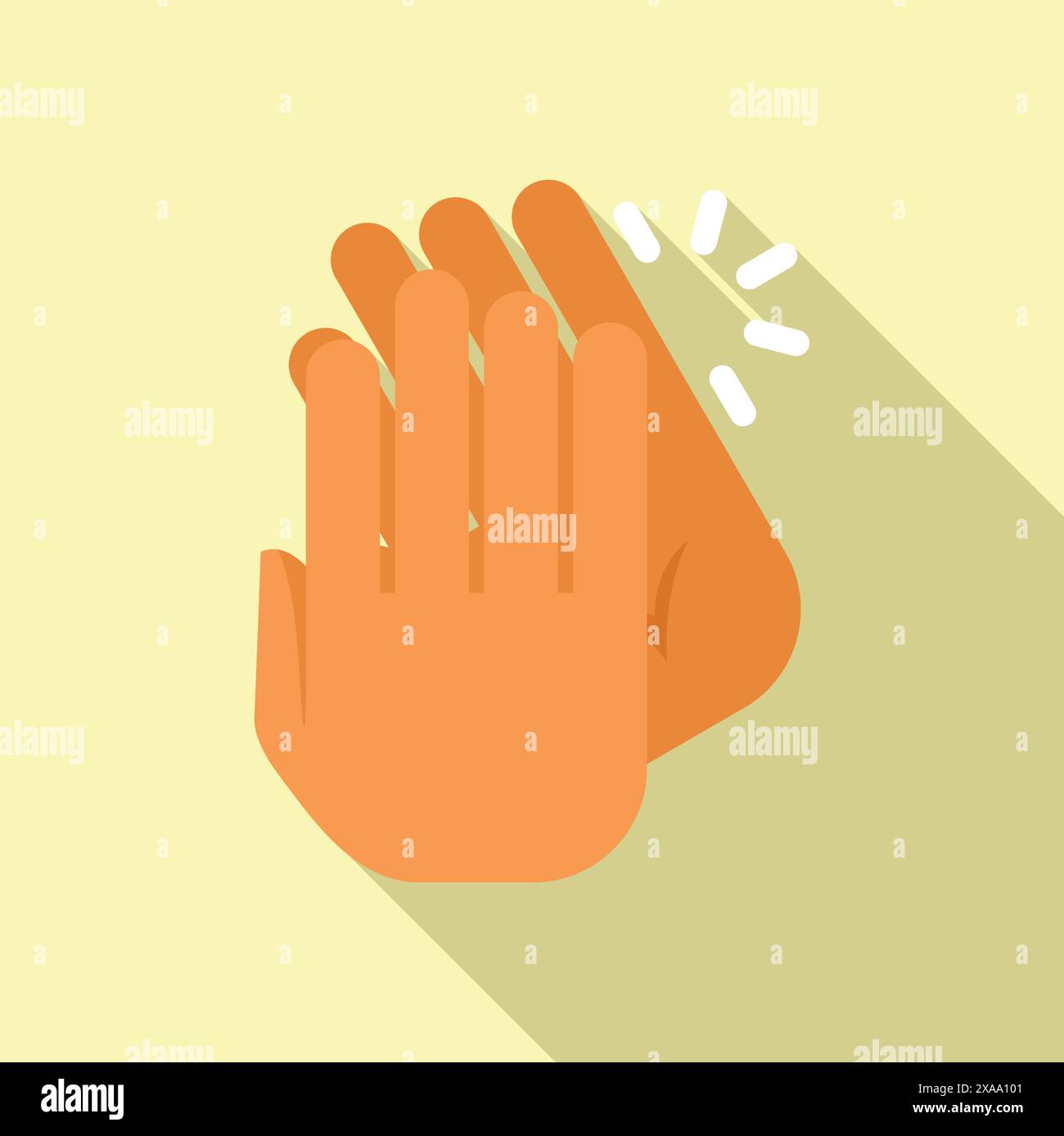 Two hands clapping making a sound, celebrating success Stock Vector ...