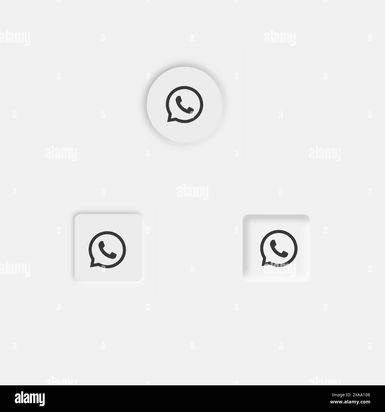 Whatsapp icon button Stock Vector Image & Art - Alamy