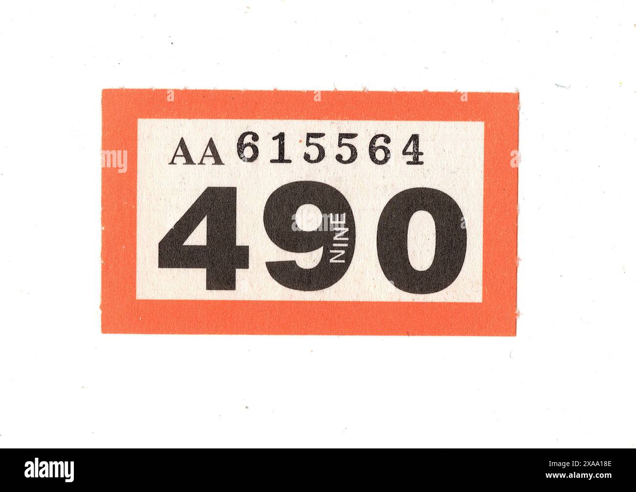 A vintage raffle ticket isolated on a white background Stock Photo - Alamy