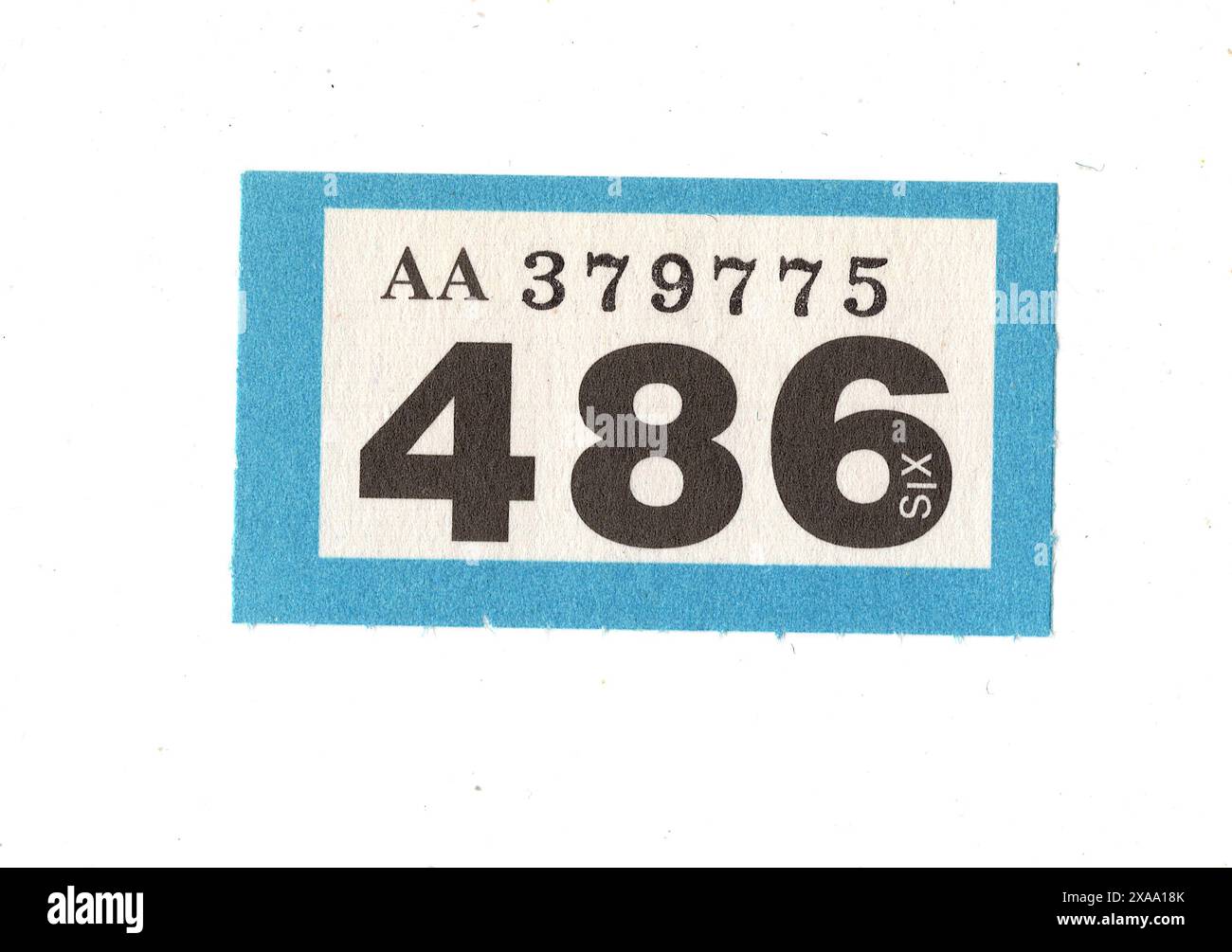 A vintage raffle ticket isolated on a white background Stock Photo - Alamy