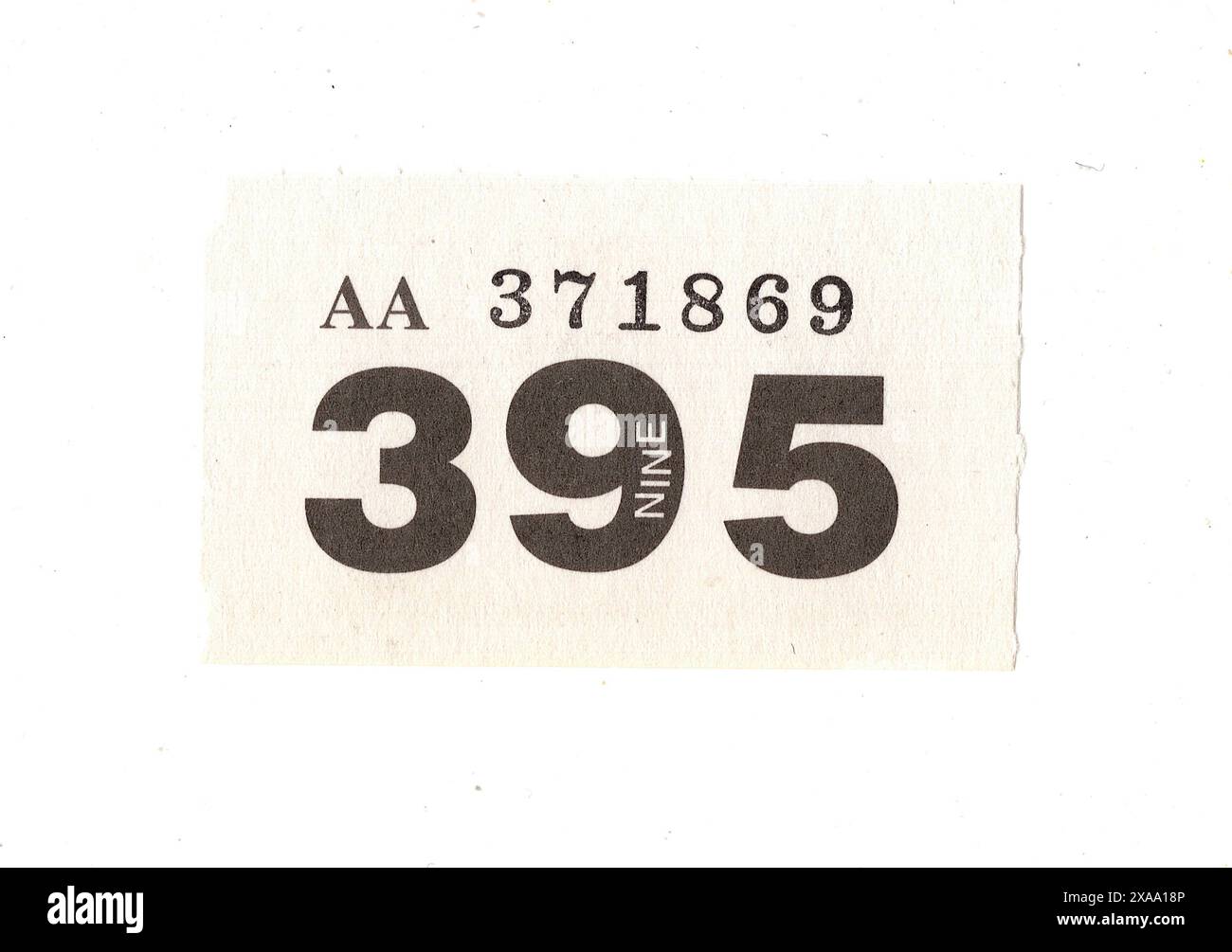 A vintage raffle ticket isolated on a white background Stock Photo - Alamy