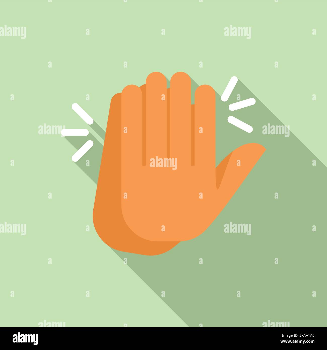 Clapping hands showing approval and agreement in a gesture of ...