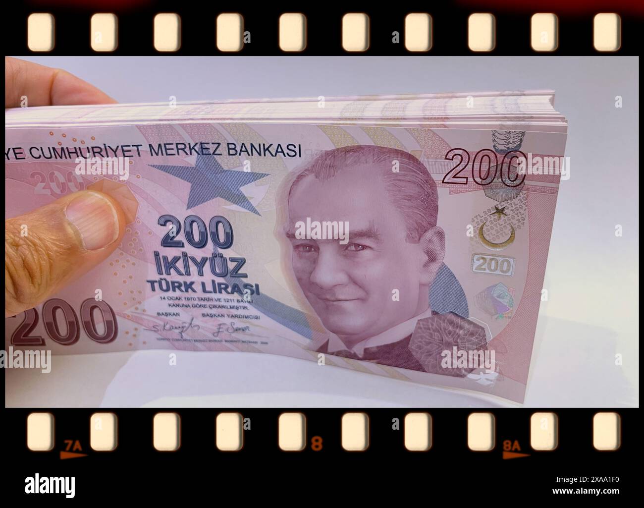 The 200 Turkish Lira Banknotes. The elegance of Turkey's currency Stock ...