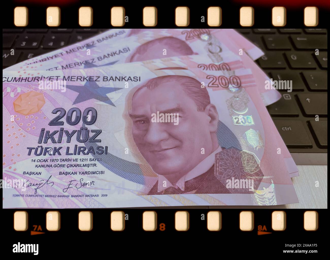 The 200 Turkish Lira Banknotes. The elegance of Turkey's currency Stock ...