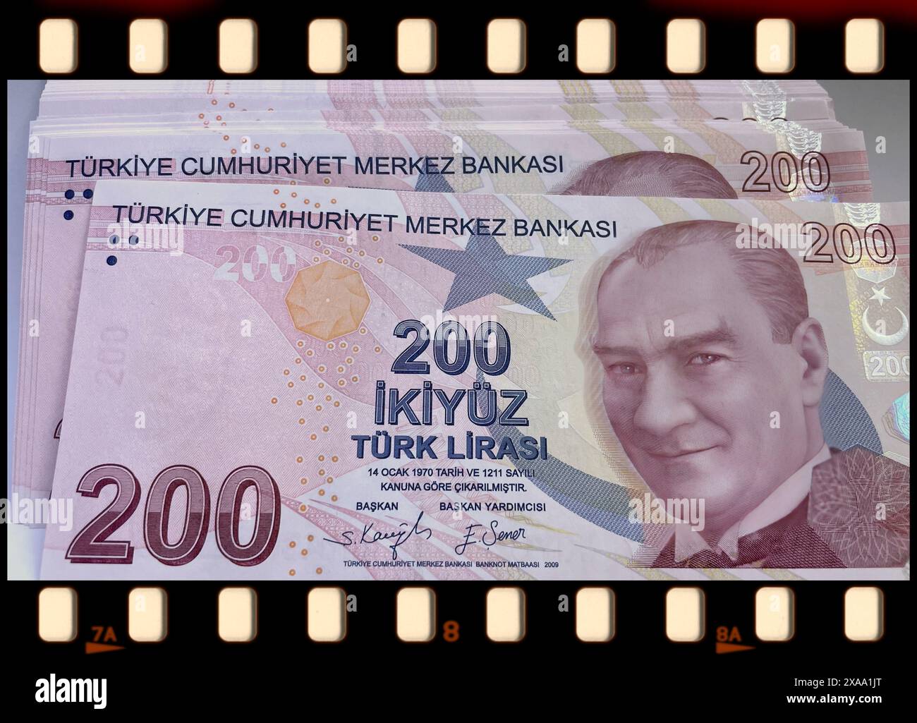 The 200 Turkish Lira Banknotes. The elegance of Turkey's currency Stock ...