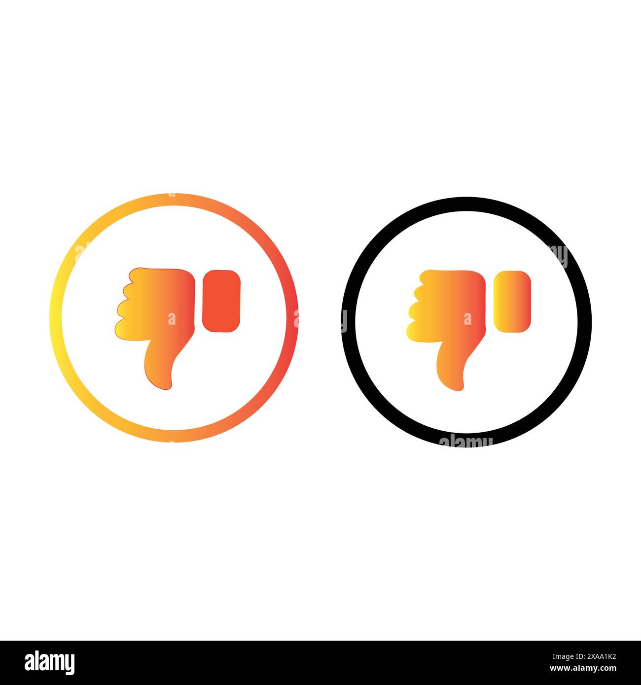 Dislike icon button 3d. Unlike icon Stock Vector Image & Art - Alamy