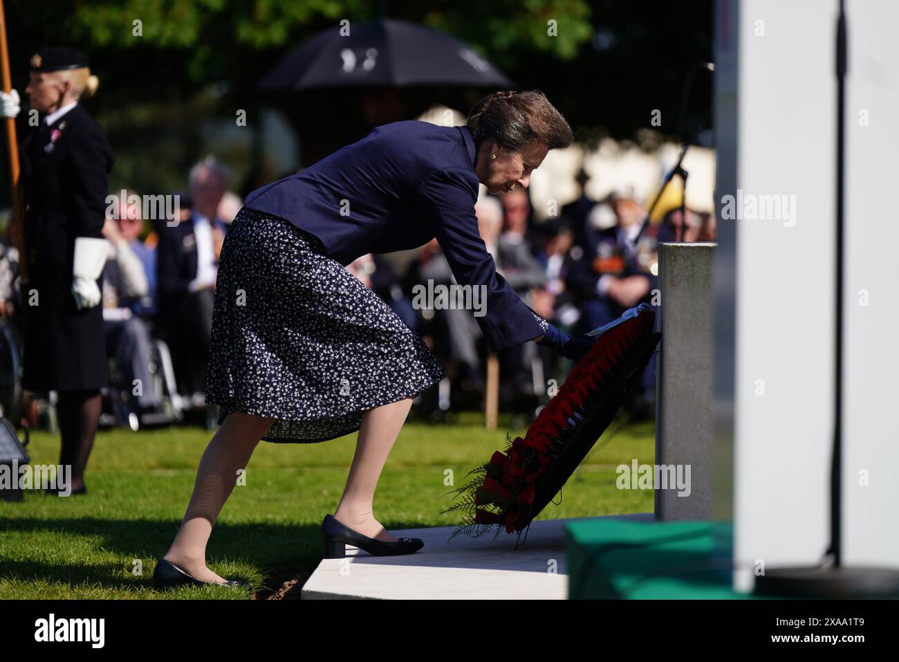 The Princess Royal lays a wreath at the Cross of Sacrifice in ...