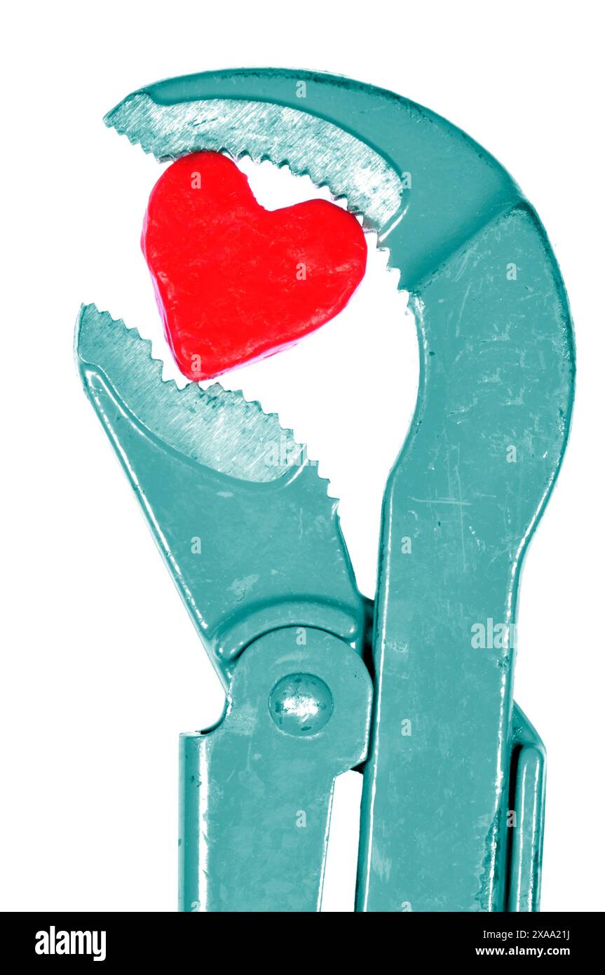 Heart Shape in adjustable wrench Stock Photo - Alamy